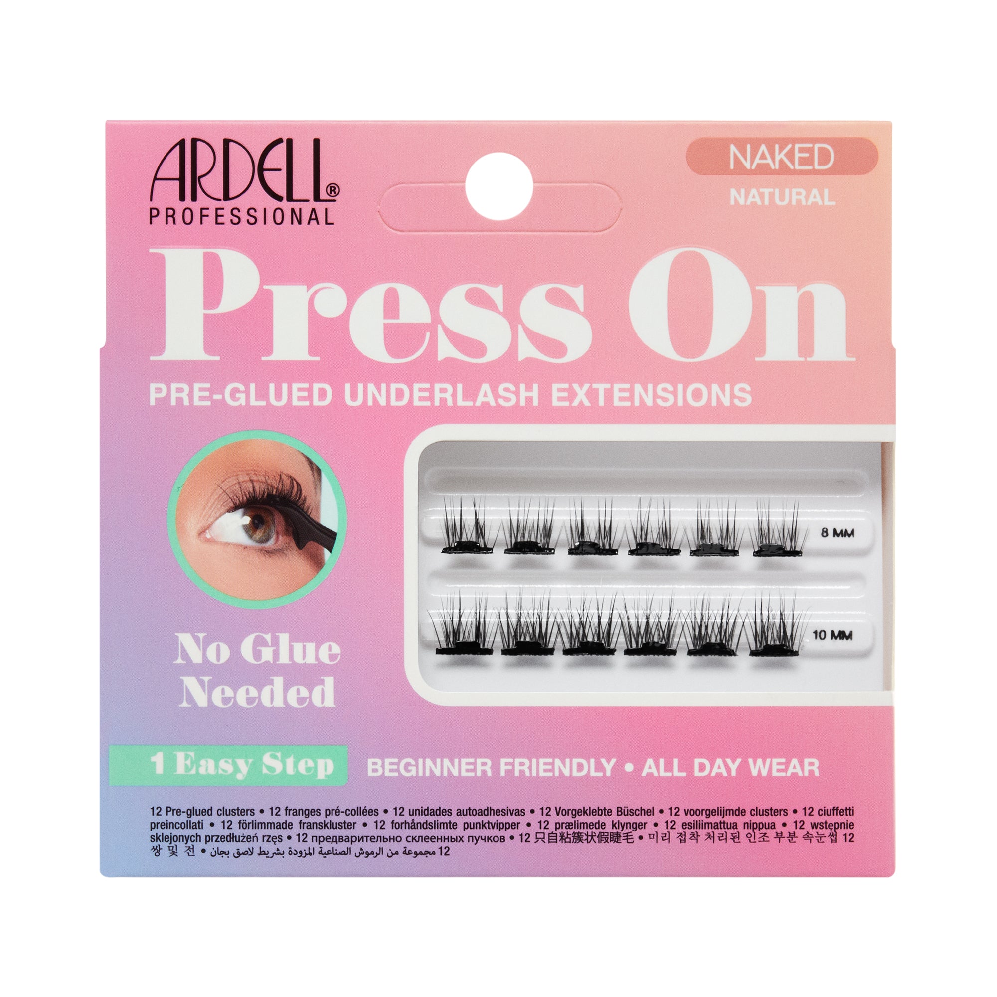 EXTENSIONES DE PESTAÑAS PRESS ON MINI NAKED NATURAL - ARDELL