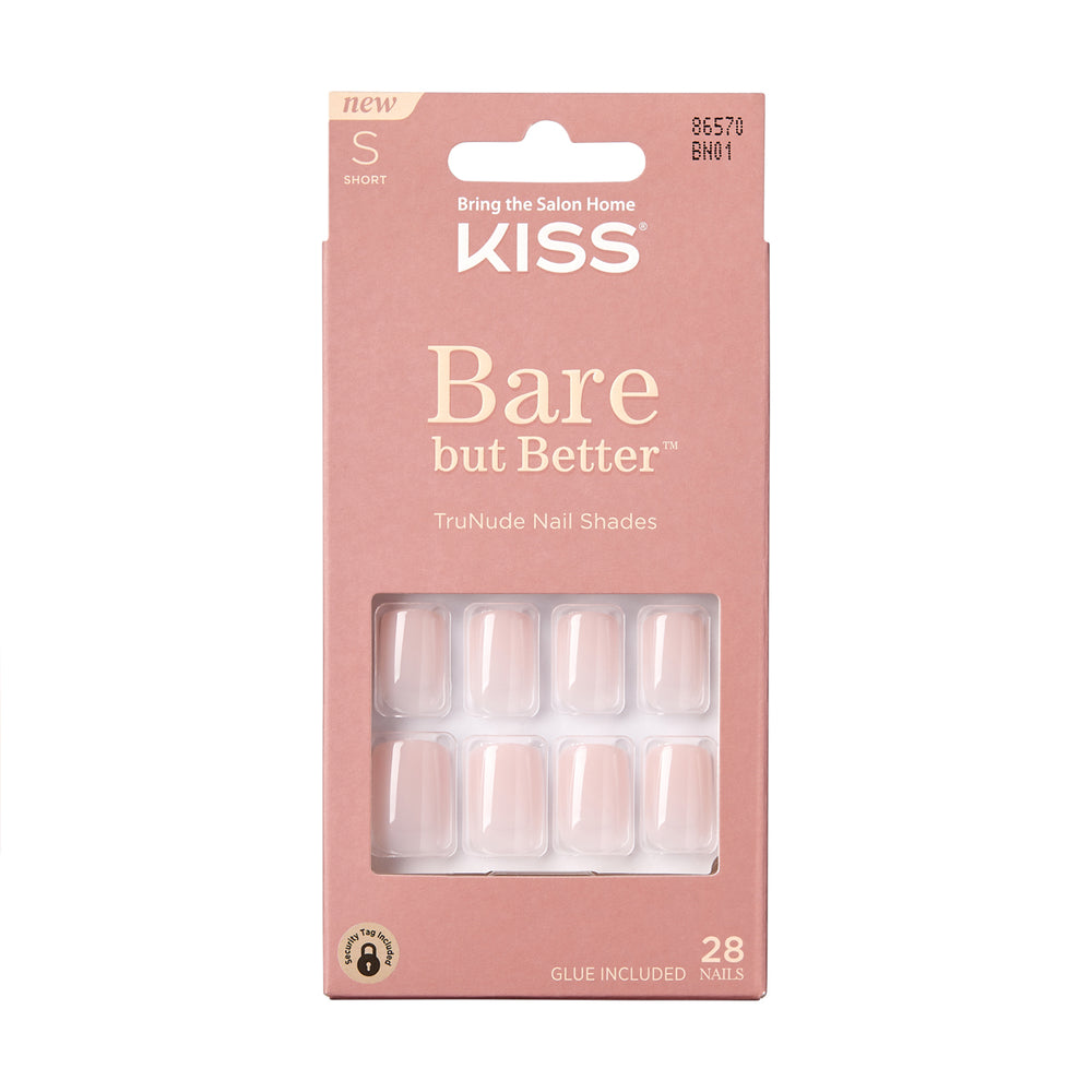 BARE BUT BETTER NAILS UÑAS POTIZAS NUDIES - KISS